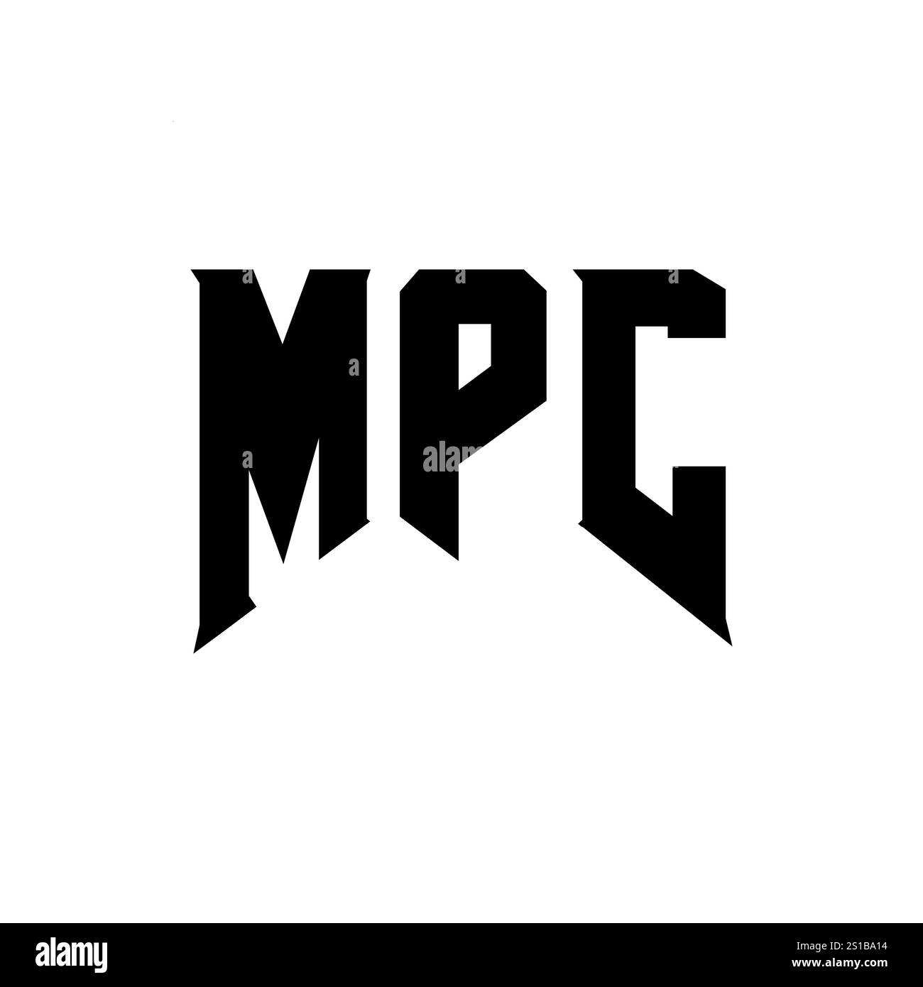 MPC letter logo design for technology company. MPC logo design black and white color combination ...