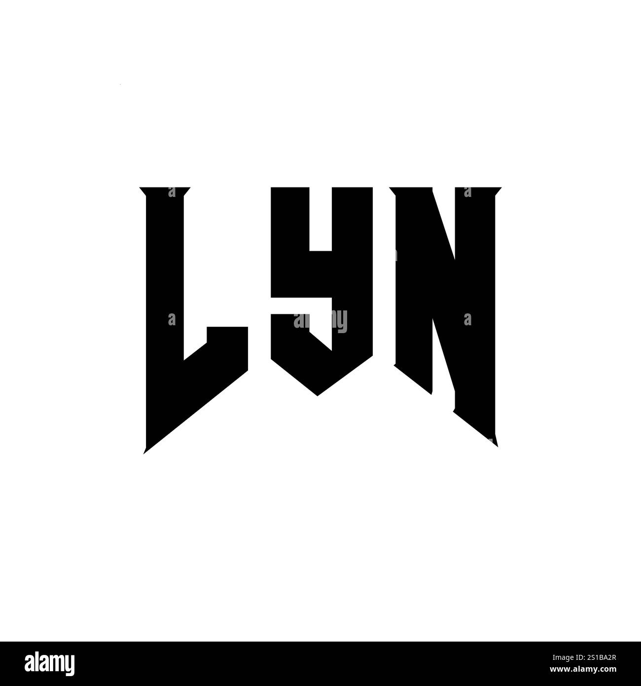 LYN letter logo design for technology company. LYN logo design black ...