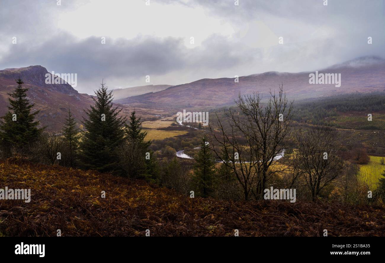 The view from Murrays Monument in Galloway forest park in Scotland ...