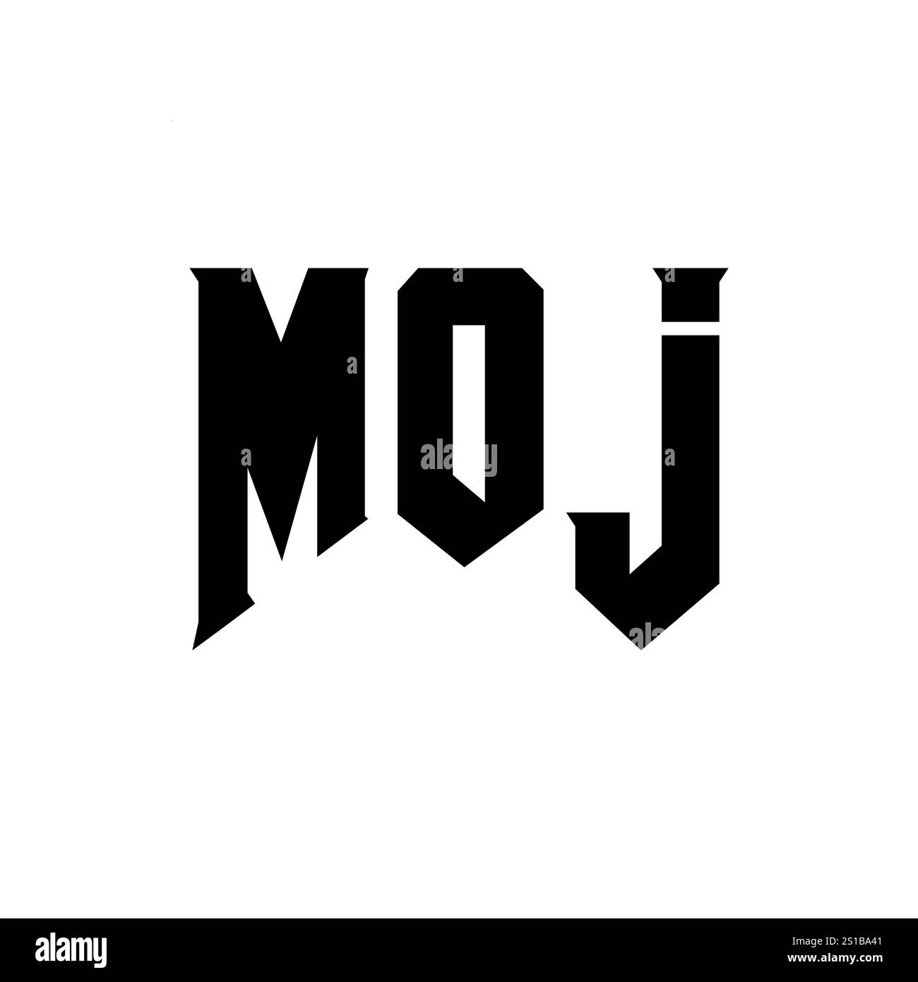 MOJ letter logo design for technology company. MOJ logo design black ...