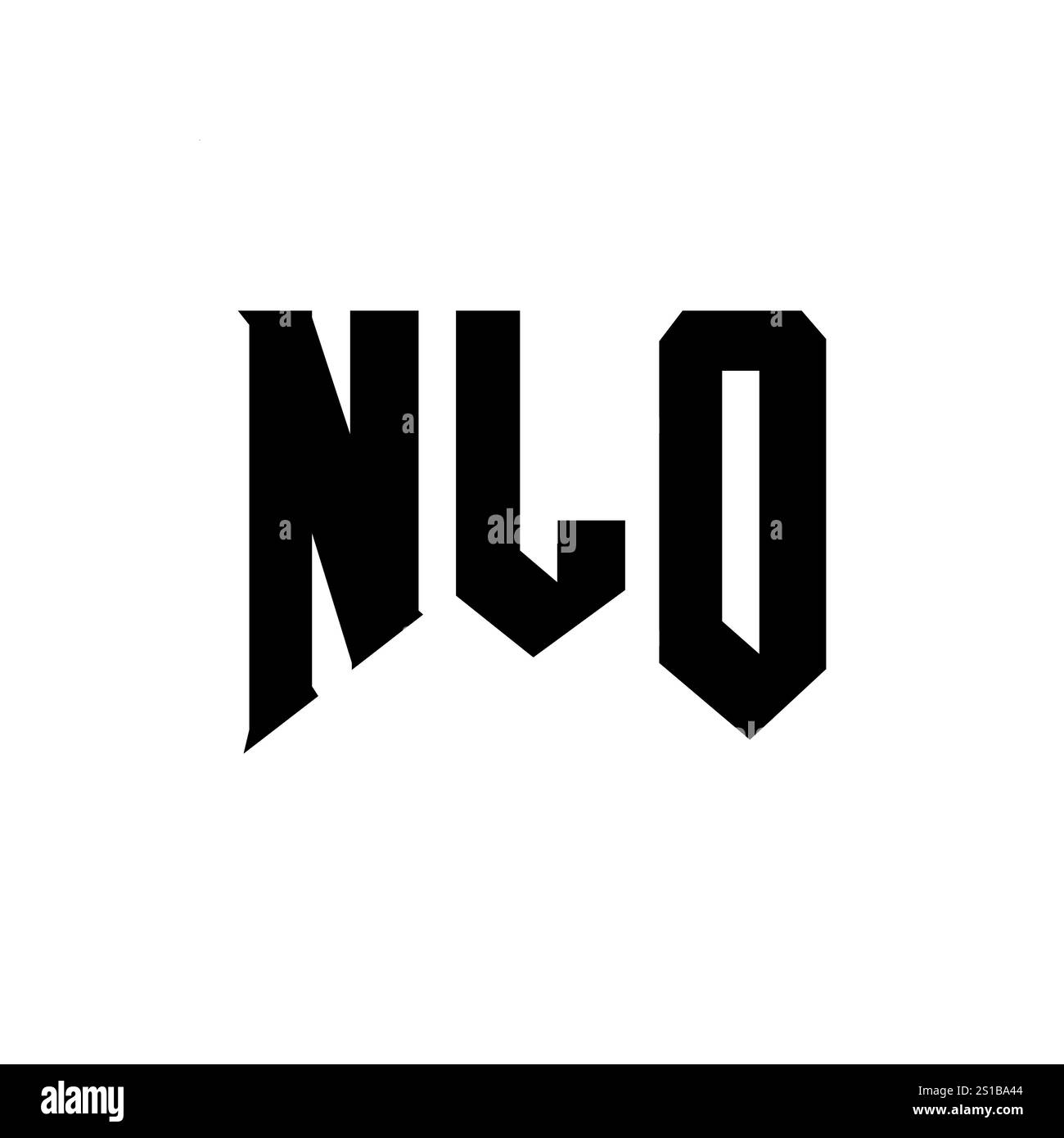 NLO letter logo design for technology company. NLO logo design black ...