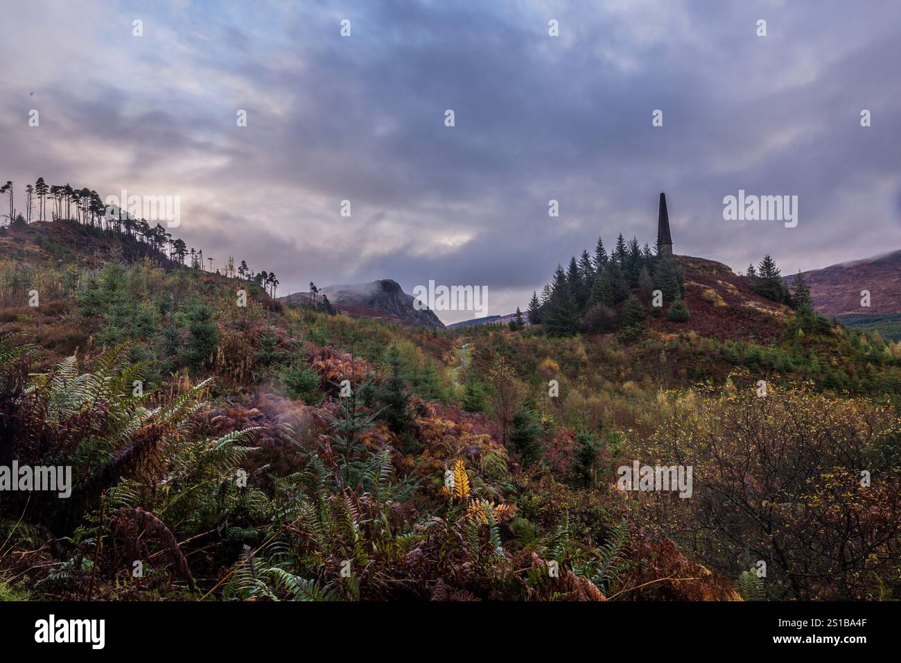 View of Murrays Monument in Galloway forest park in Scotland Stock ...