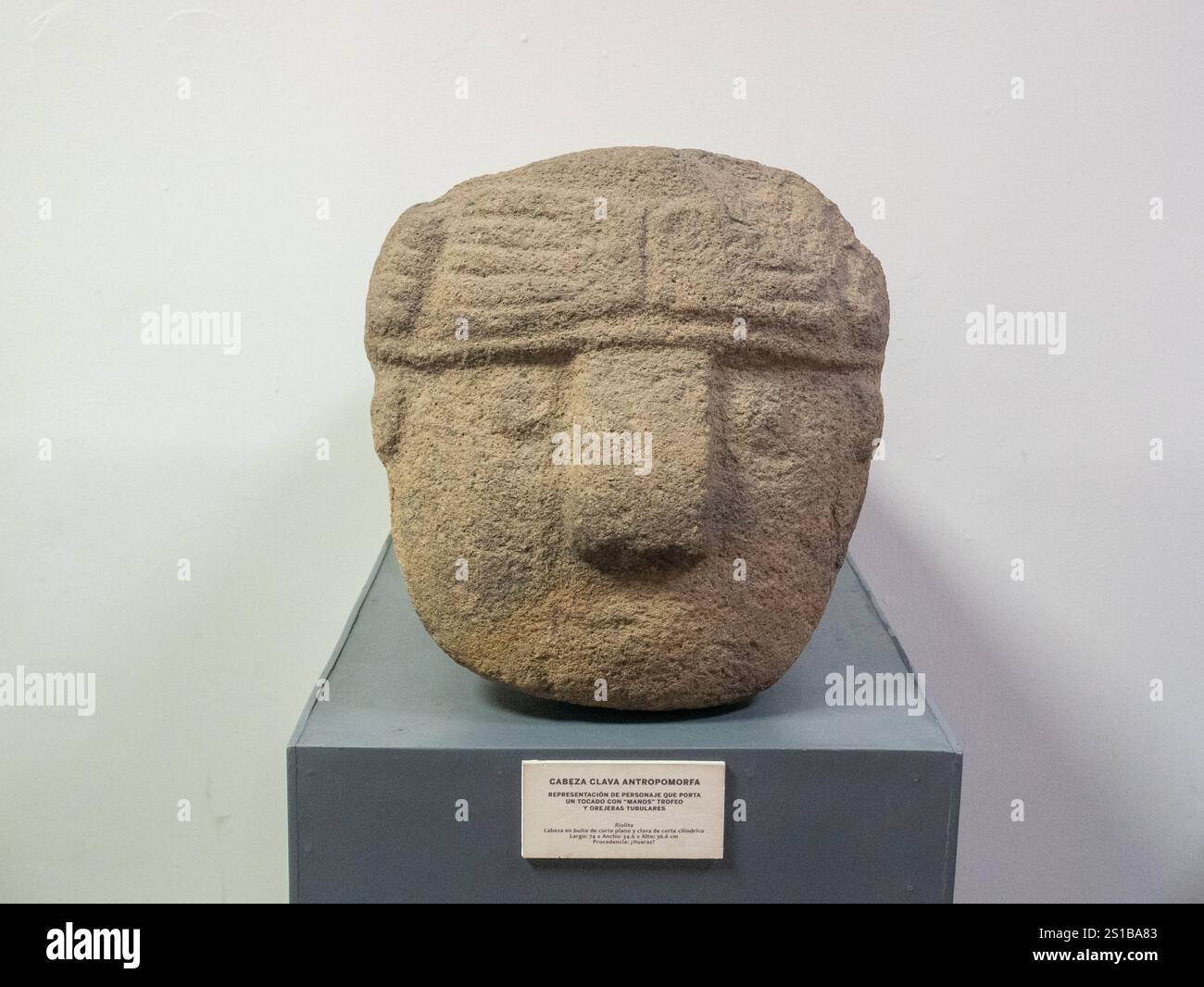 Huaraz, Ancash, Peru - July 26 2024: Head of a Monolith Representing a ...