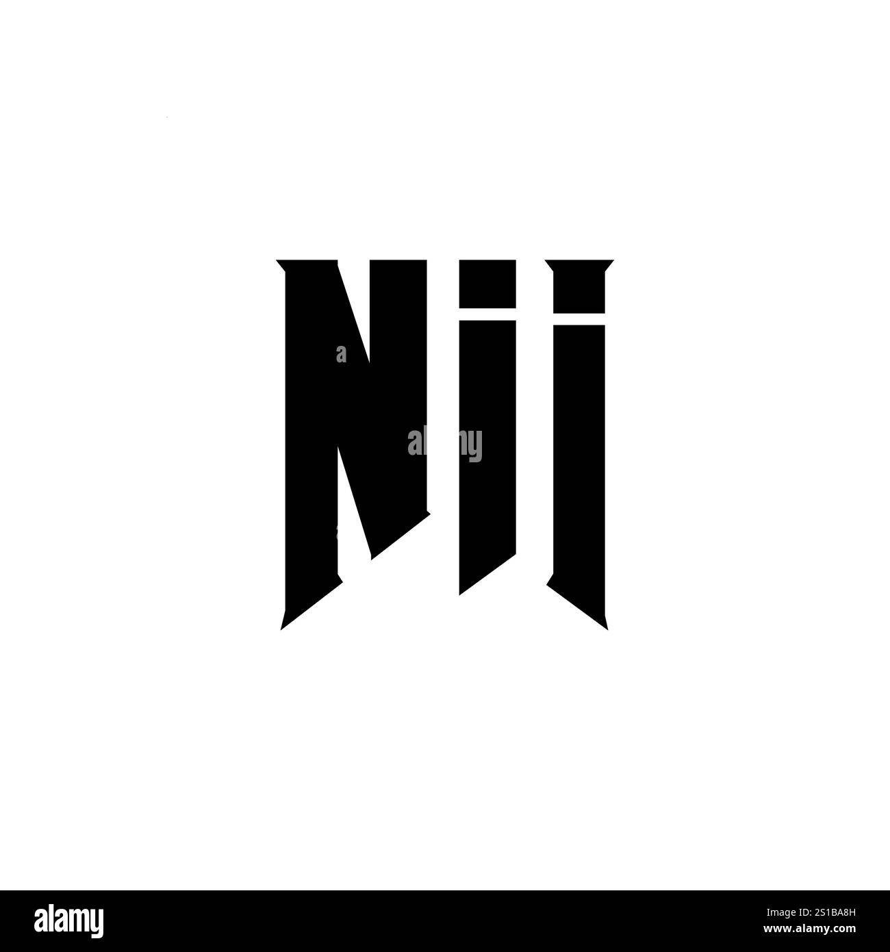 NII letter logo design for technology company. NII logo design black ...