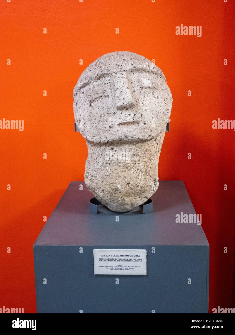 Huaraz, Ancash, Peru - July 26 2024: Head of a Monolith Representing a ...