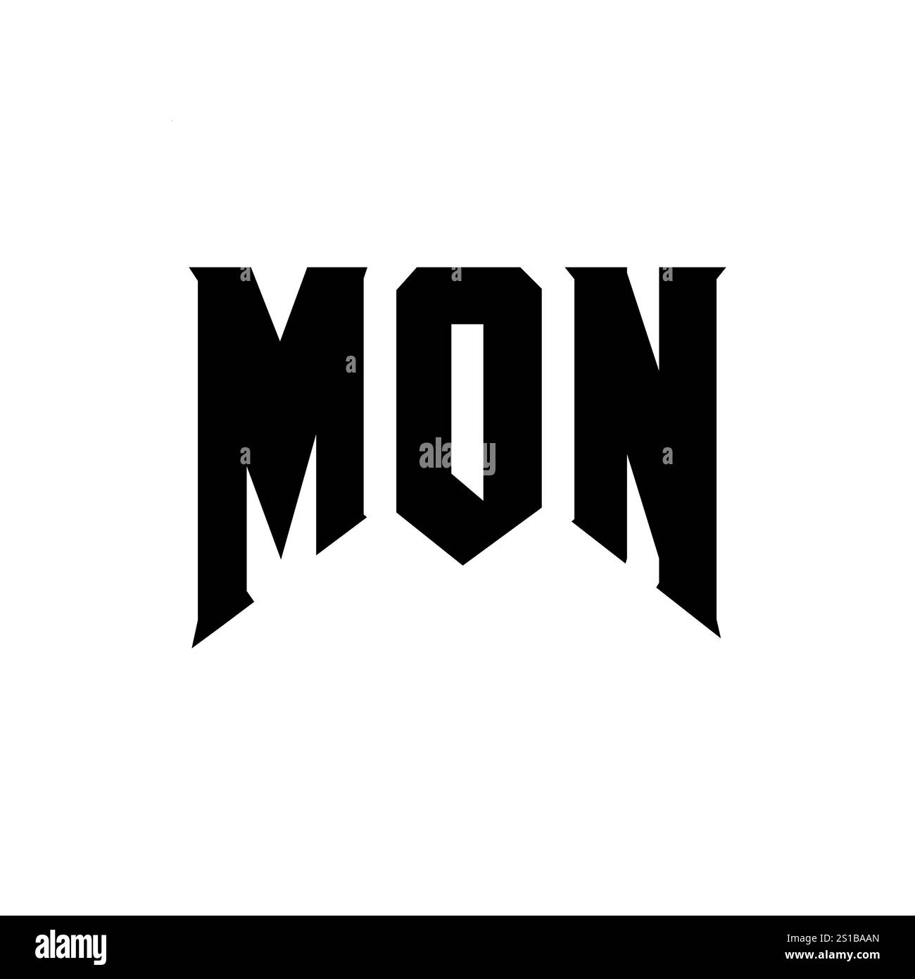 Mon logo design Black and White Stock Photos & Images - Alamy