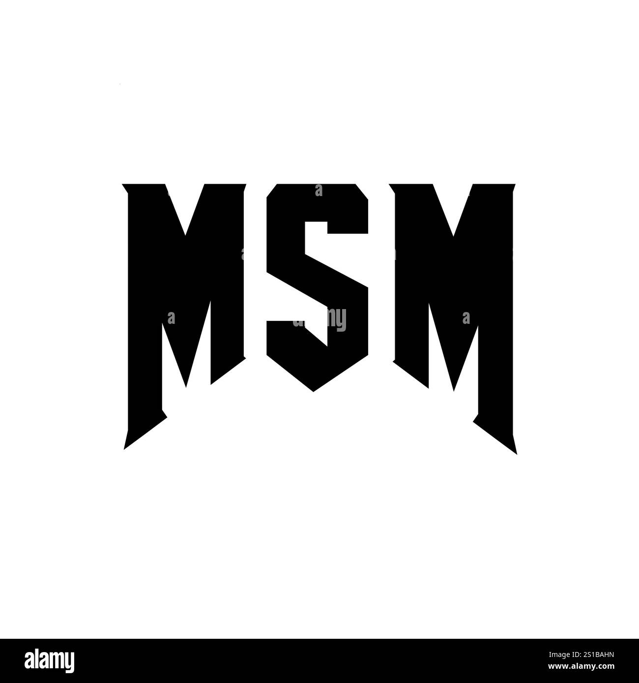 MSM letter logo design for technology company. MSM logo design black and white color combination ...