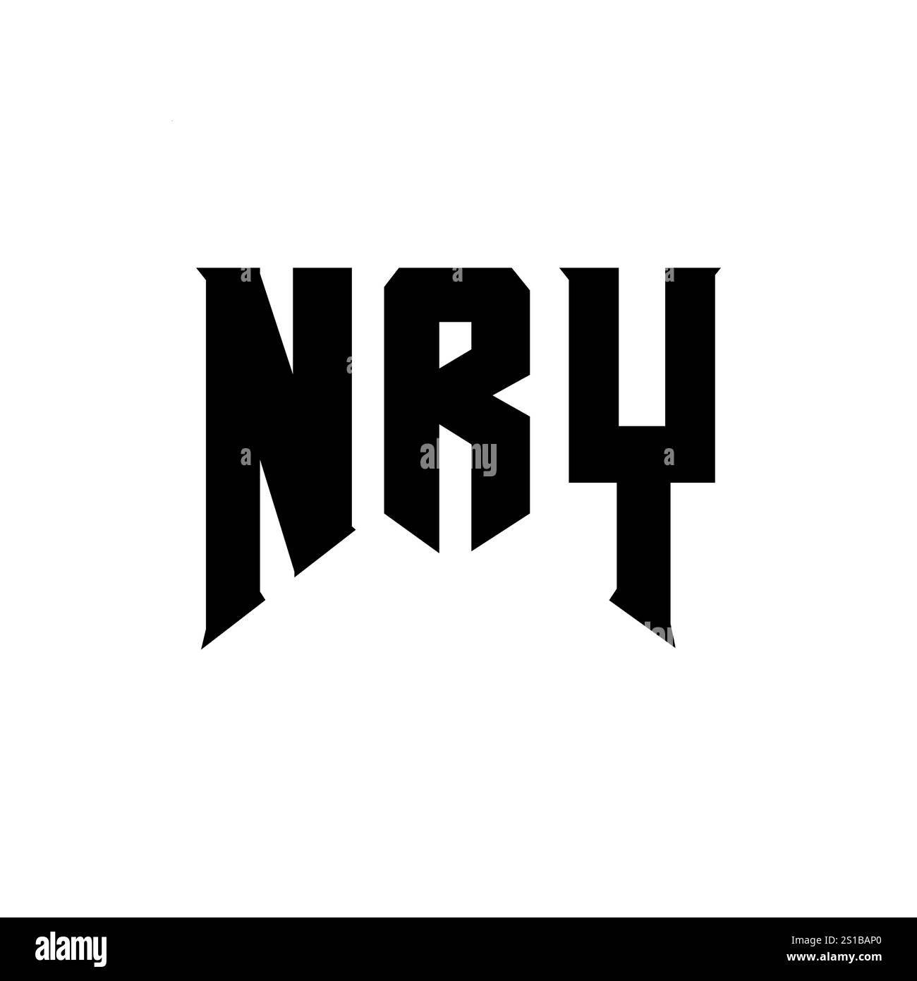 NRY letter logo design for technology company. NRY logo design black ...