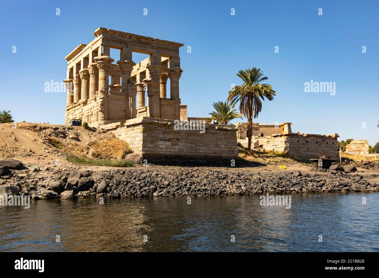 Aswan, Egypt; January 18, 2024: Visiting the island of Philae with the ...