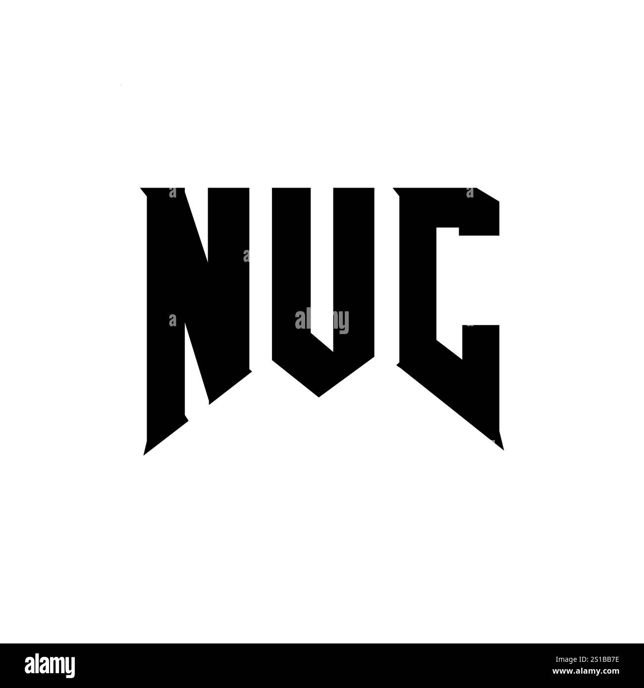 NUC letter logo design for technology company. NUC logo design black ...