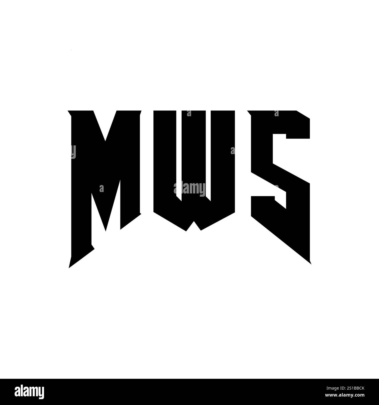 MWS letter logo design for technology company. MWS logo design black ...