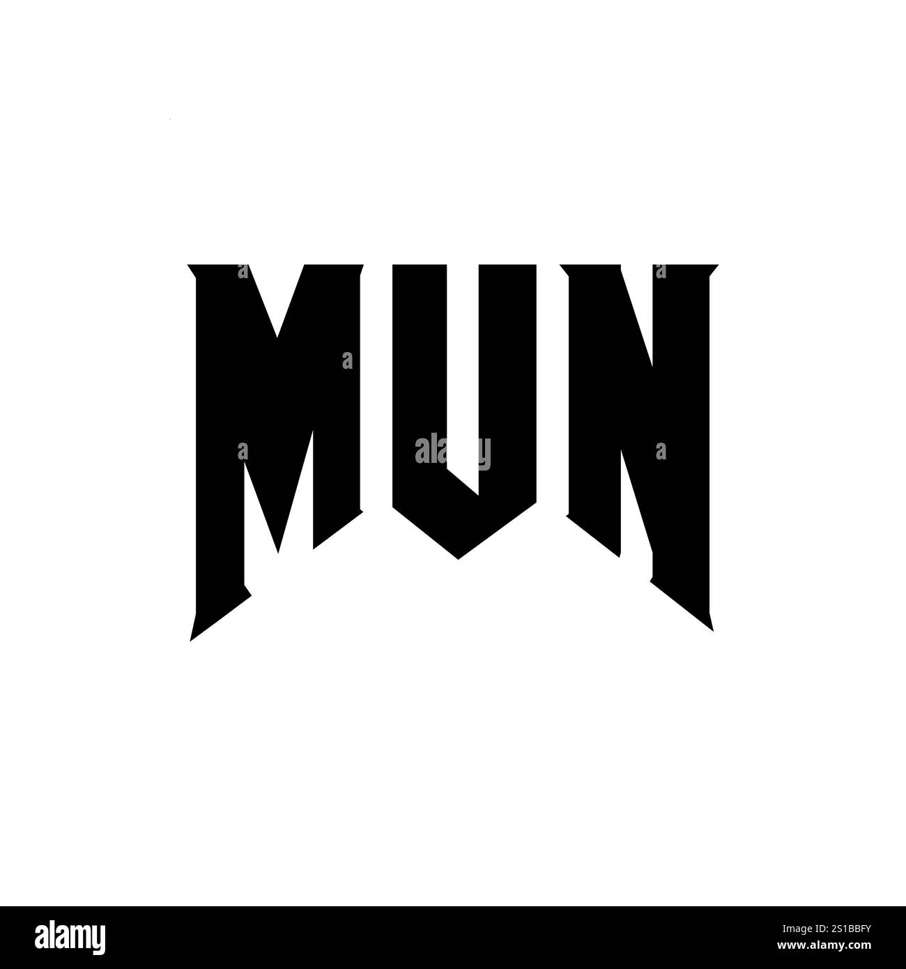 MUN letter logo design for technology company. MUN logo design black ...