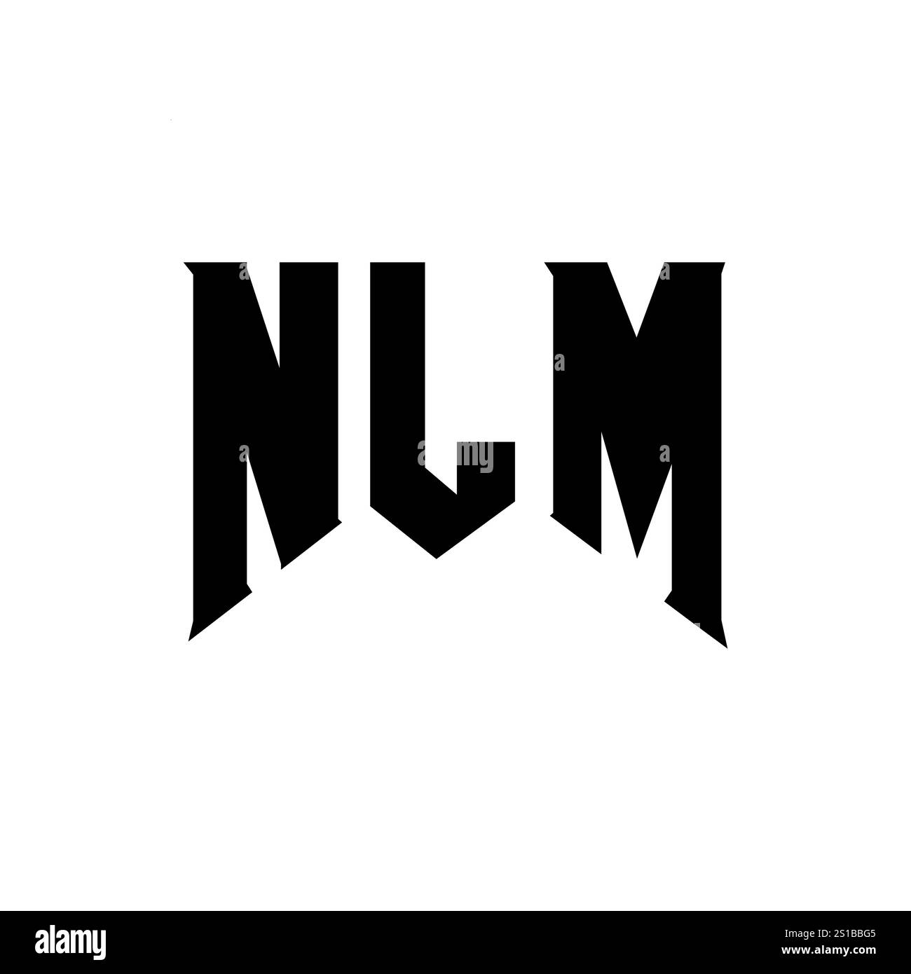 NLM letter logo design for technology company. NLM logo design black ...