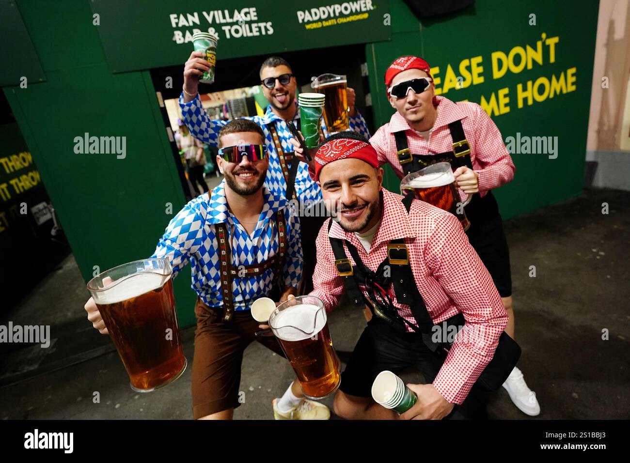 Darts fans in fancy dress during day fifteen of the Paddy Power World ...