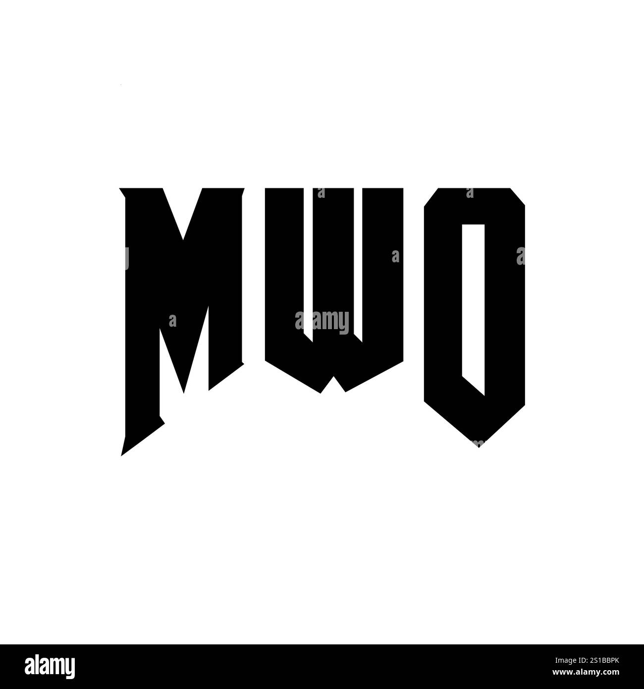 Mwo logo design Stock Vector Images - Alamy