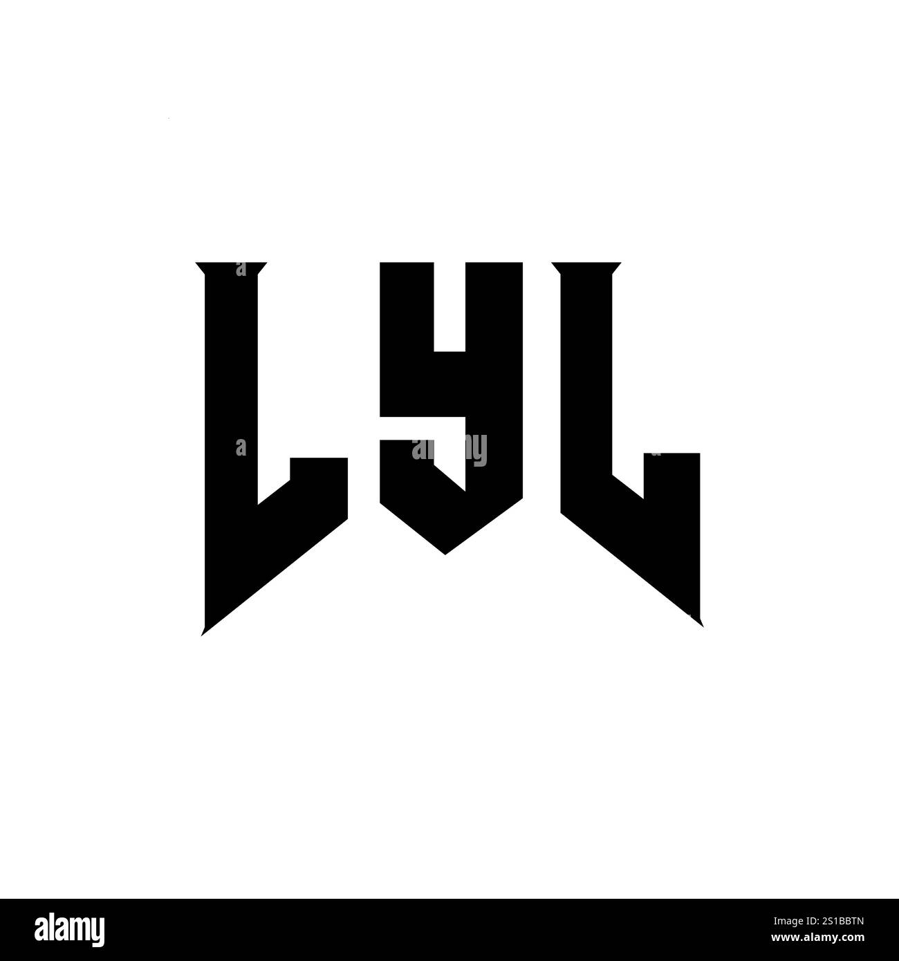 LYL letter logo design for technology company. LYL logo design black and white color combination ...