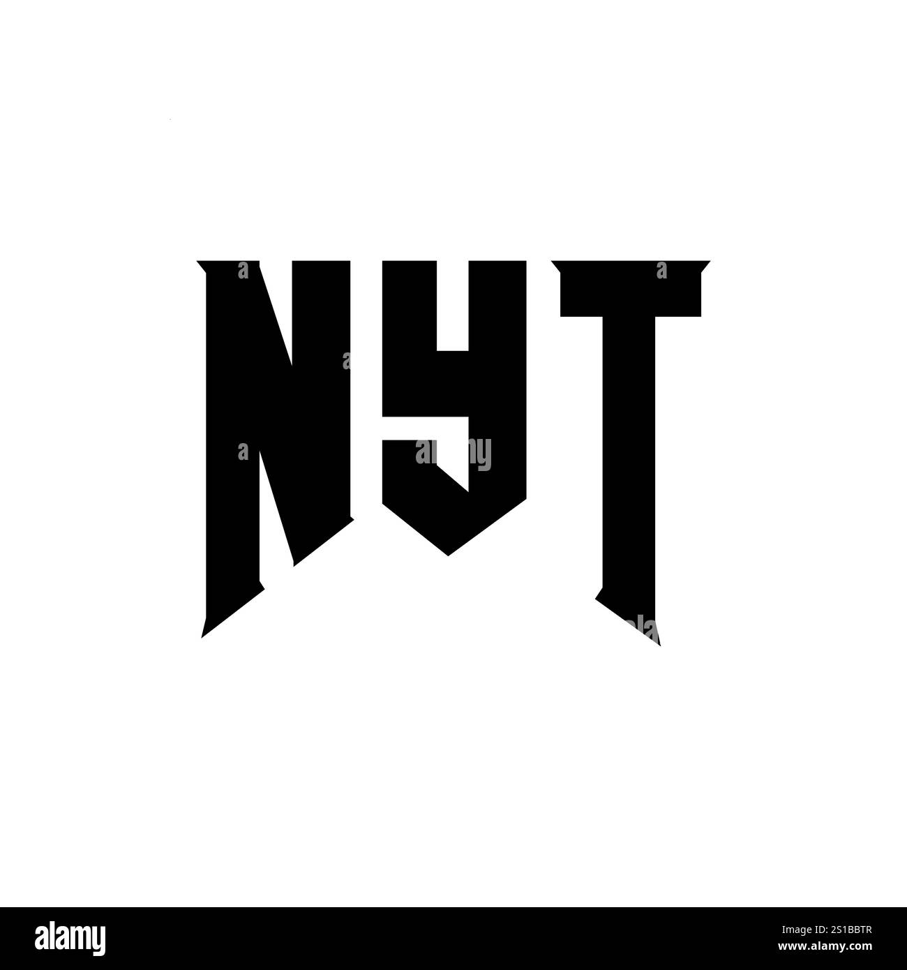 NYT letter logo design for technology company. NYT logo design black ...
