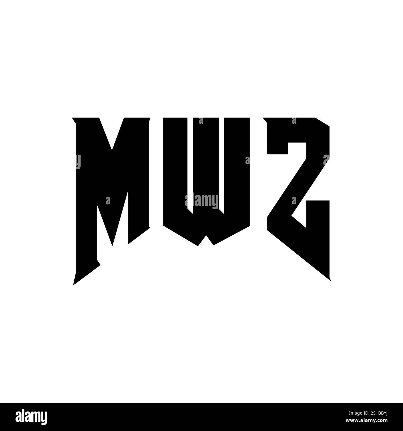 MWZ letter logo design for technology company. MWZ logo design black ...