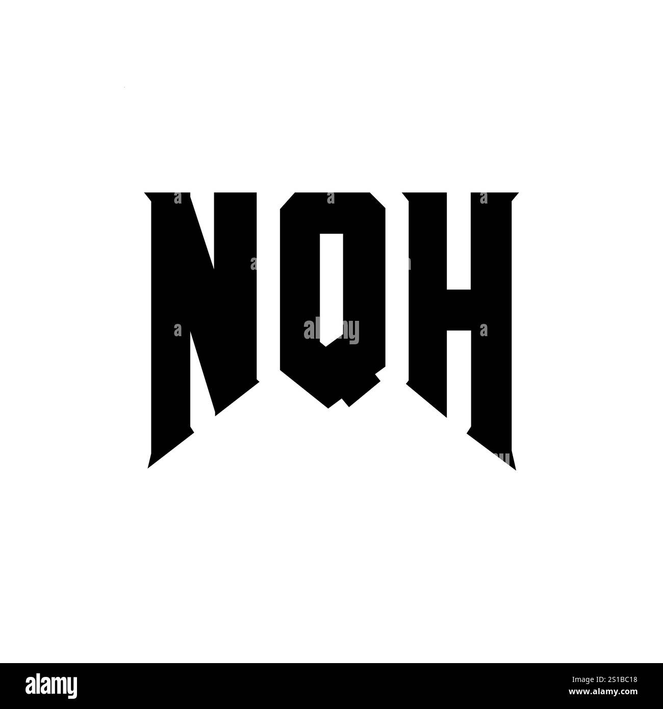 Nqh logo design Stock Vector Images - Alamy