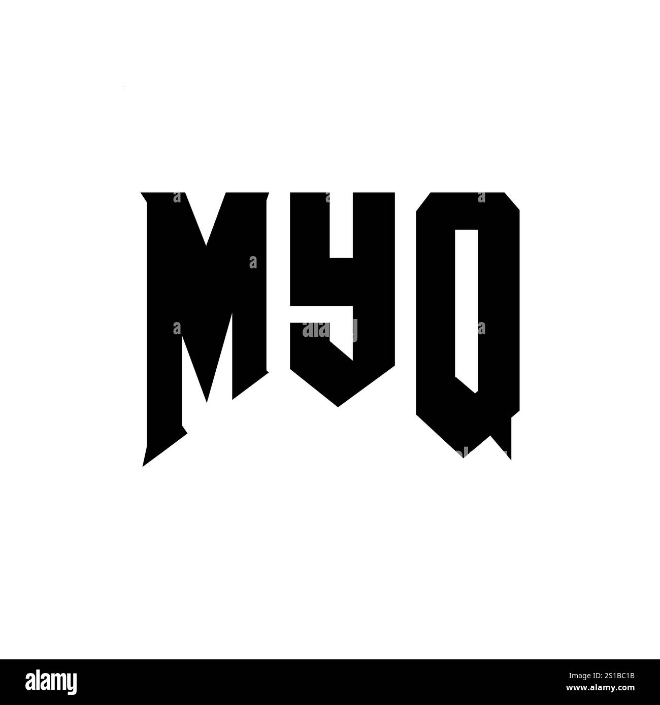 MYQ letter logo design for technology company. MYQ logo design black ...