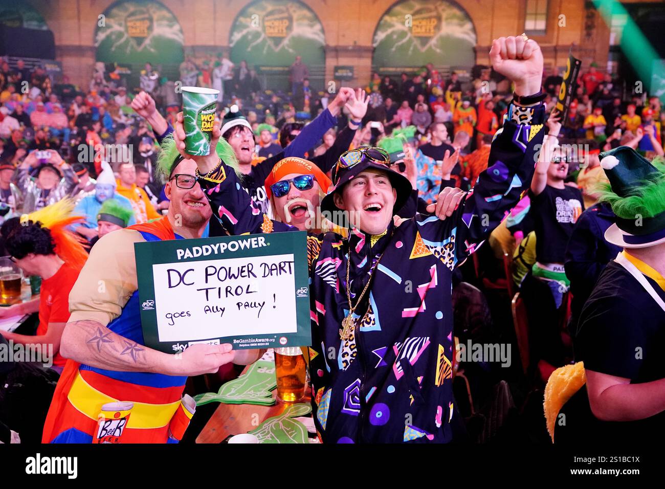 Darts fans in fancy dress during day fifteen of the Paddy Power World ...