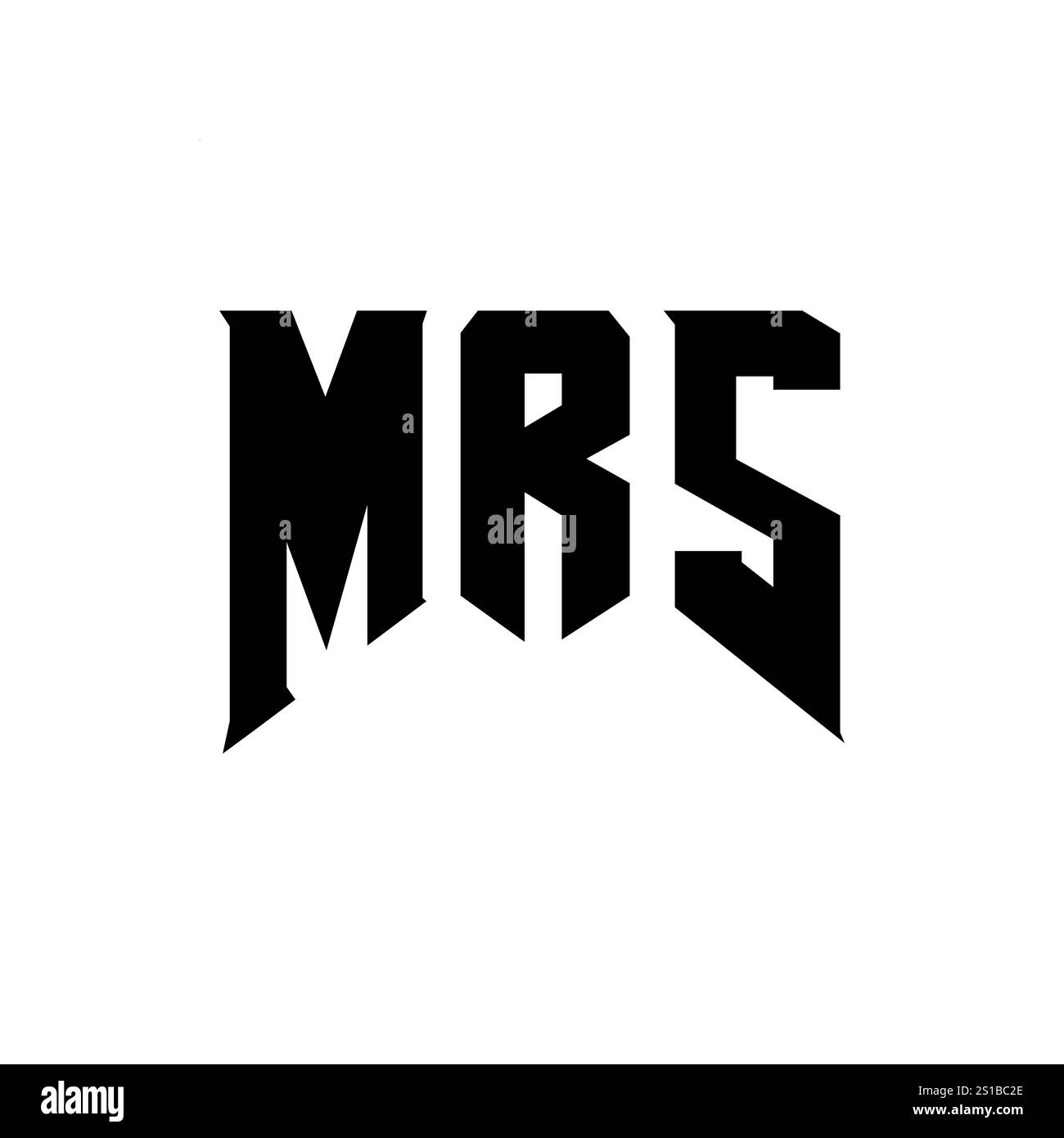 MRS letter logo design for technology company. MRS logo design black and white color combination ...