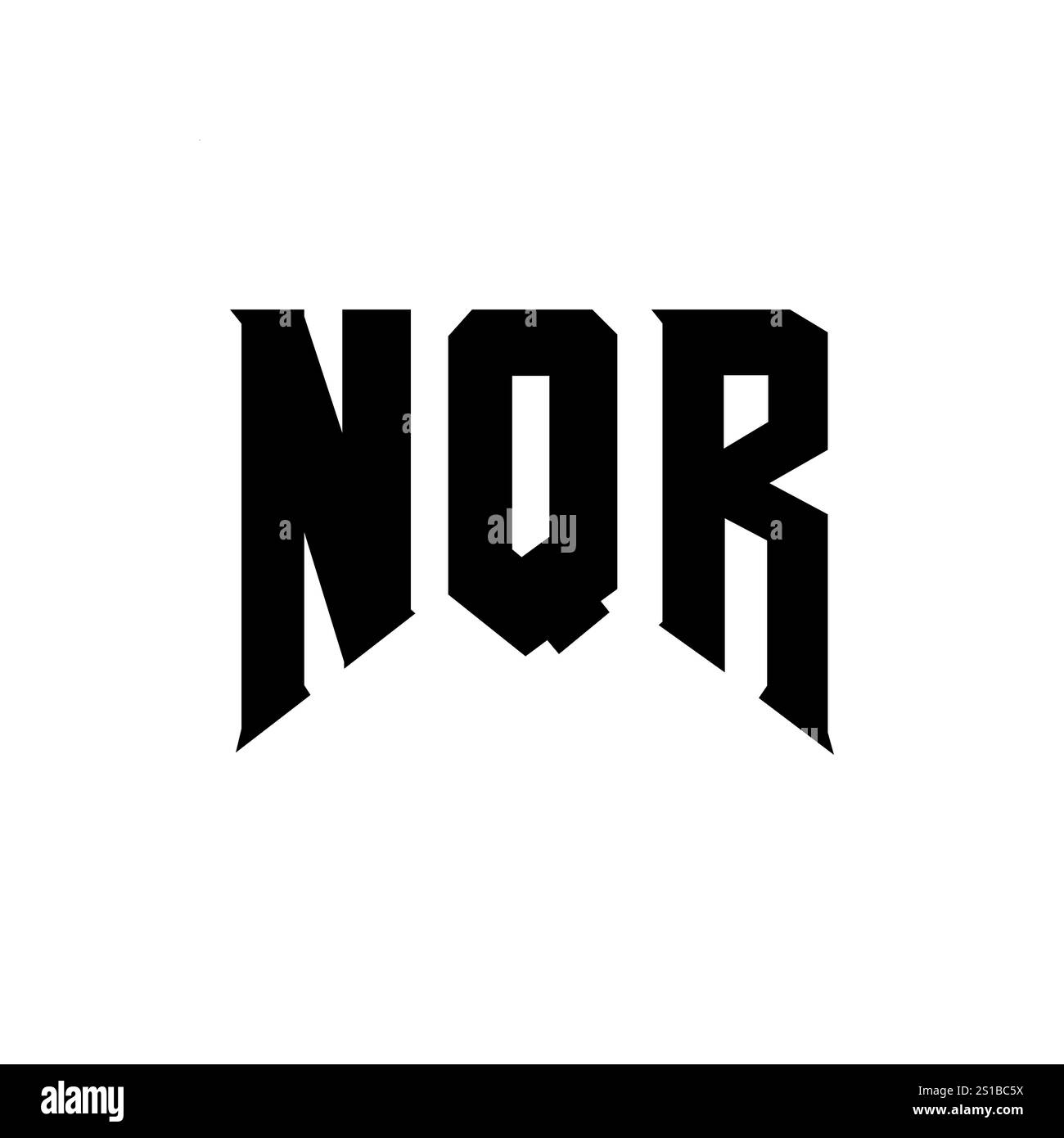 NQR letter logo design for technology company. NQR logo design black ...