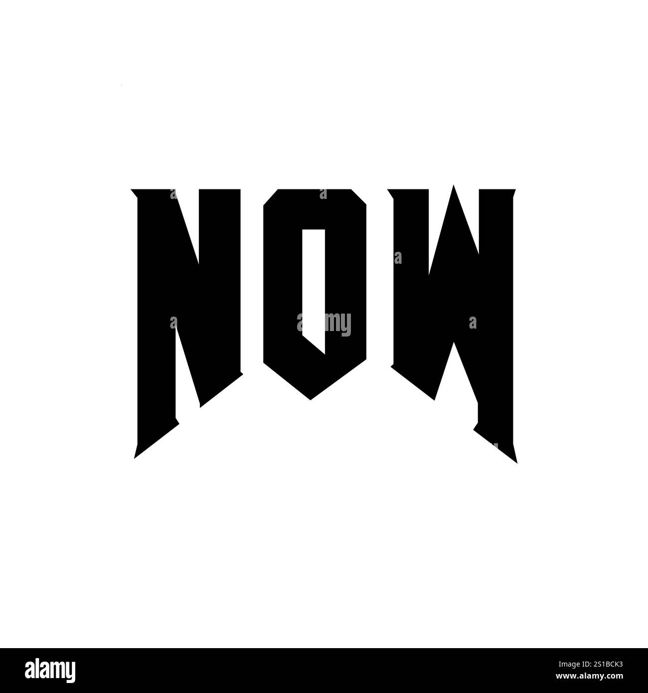 NOW letter logo design for technology company. NOW logo design black ...