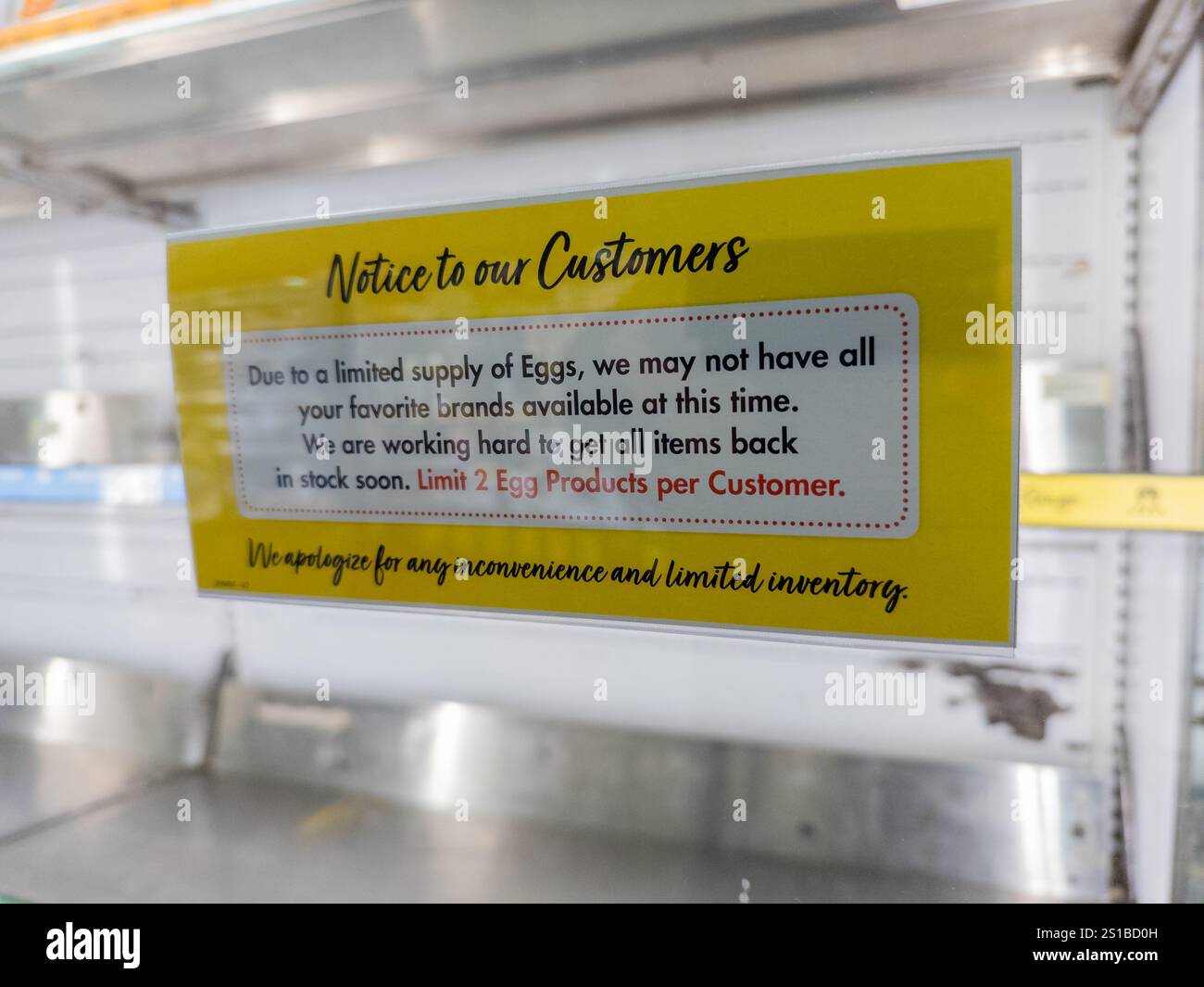 San Jose, California, USA. 1 January, 2025 Egg shortage at a Safeway ...