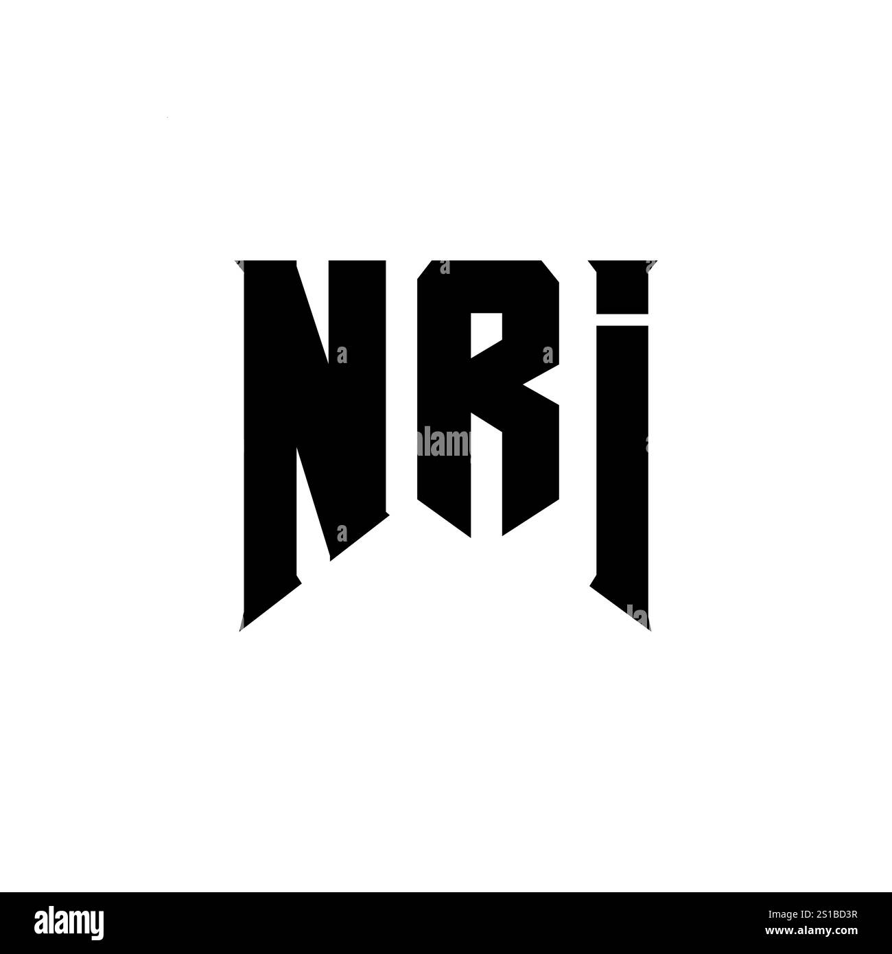 NRI letter logo design for technology company. NRI logo design black ...
