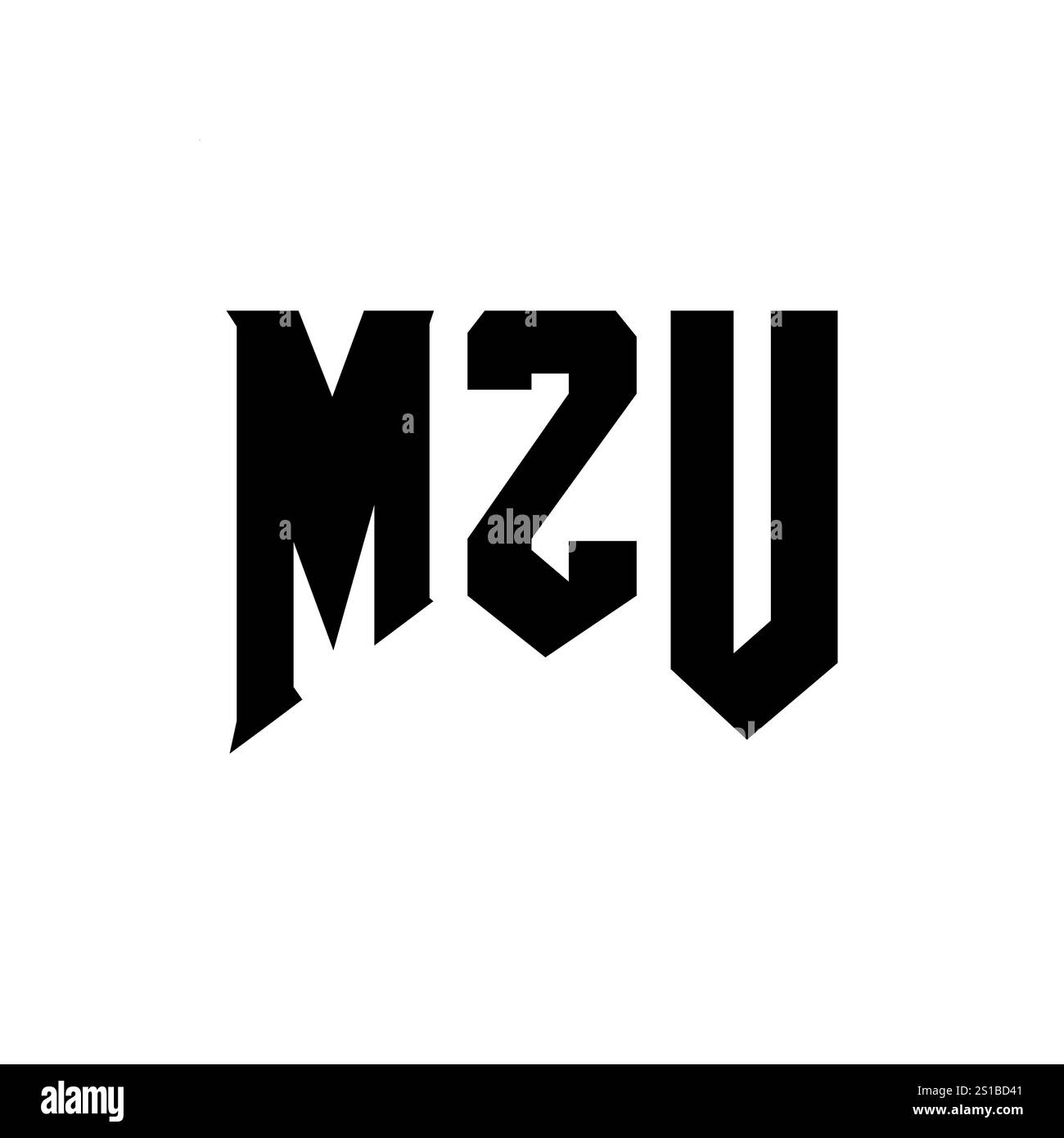 MZU letter logo design for technology company. MZU logo design black ...