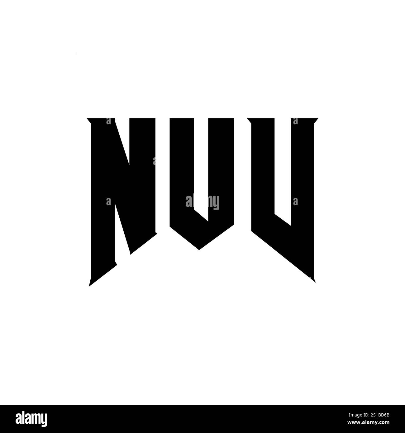 NUV letter logo design for technology company. NUV logo design black ...
