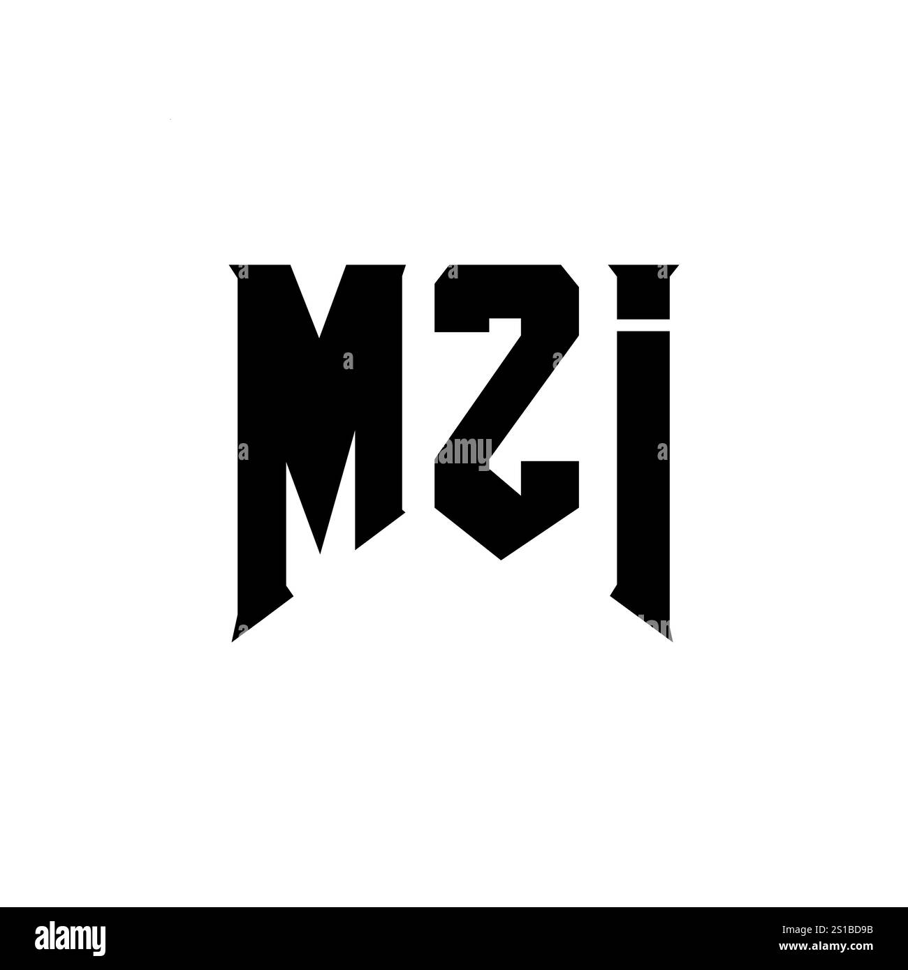 MZI letter logo design for technology company. MZI logo design black ...