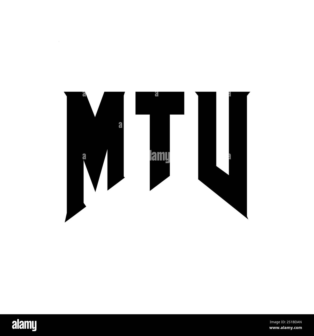 MTV letter logo design for technology company. MTV logo design black ...