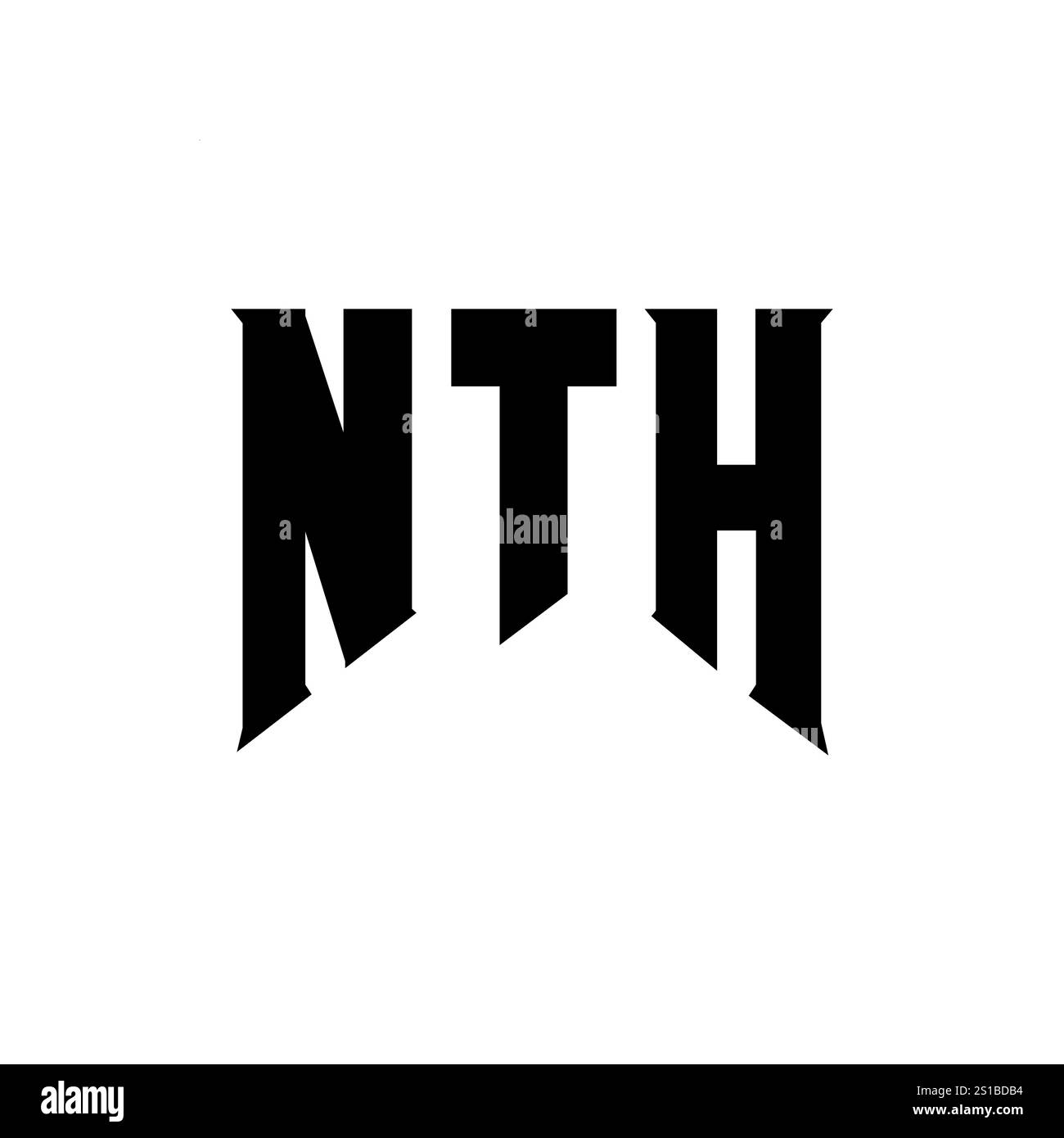NTH letter logo design for technology company. NTH logo design black ...