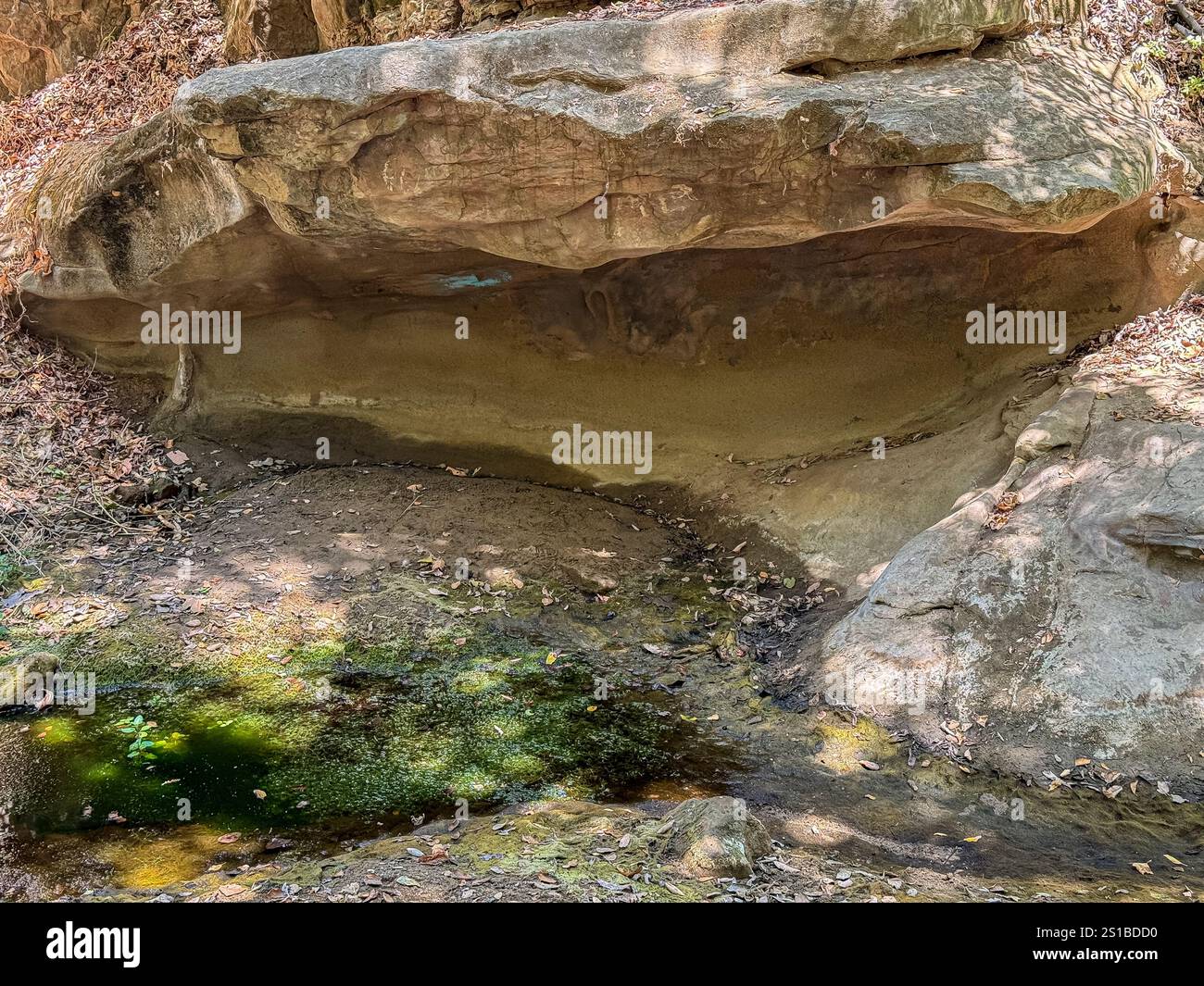 SIte of cave where members of the Manson Family posed near Spahn Ranch ...