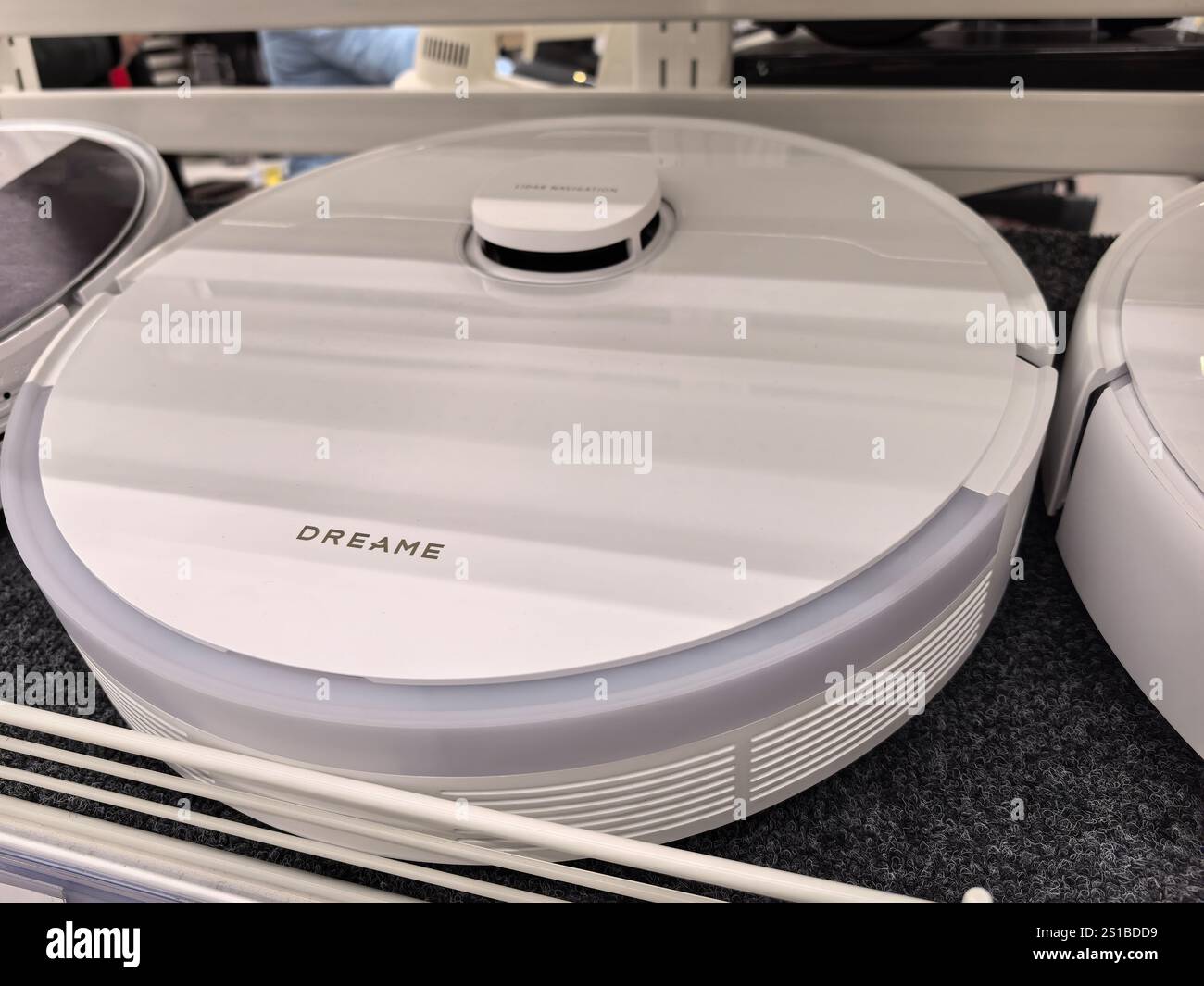 Bobruisk, Belarus - December 29, 2024: A modern robotic vacuum cleaner ...