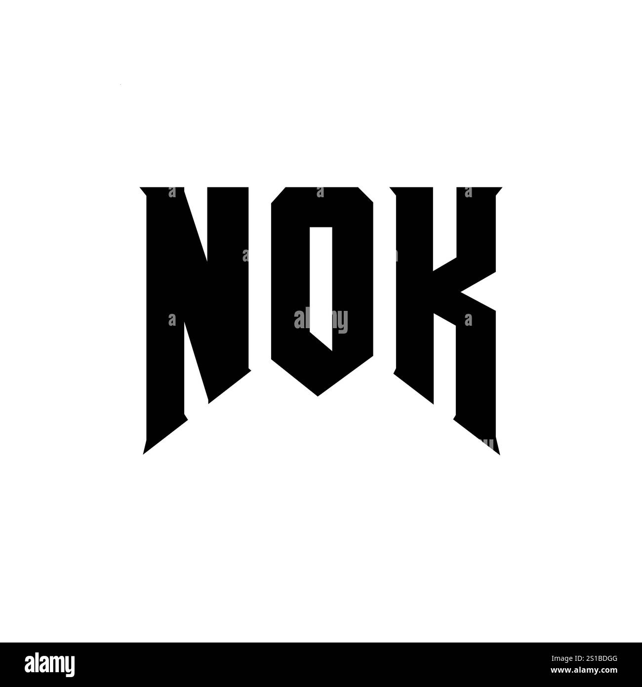 NOK letter logo design for technology company. NOK logo design black ...