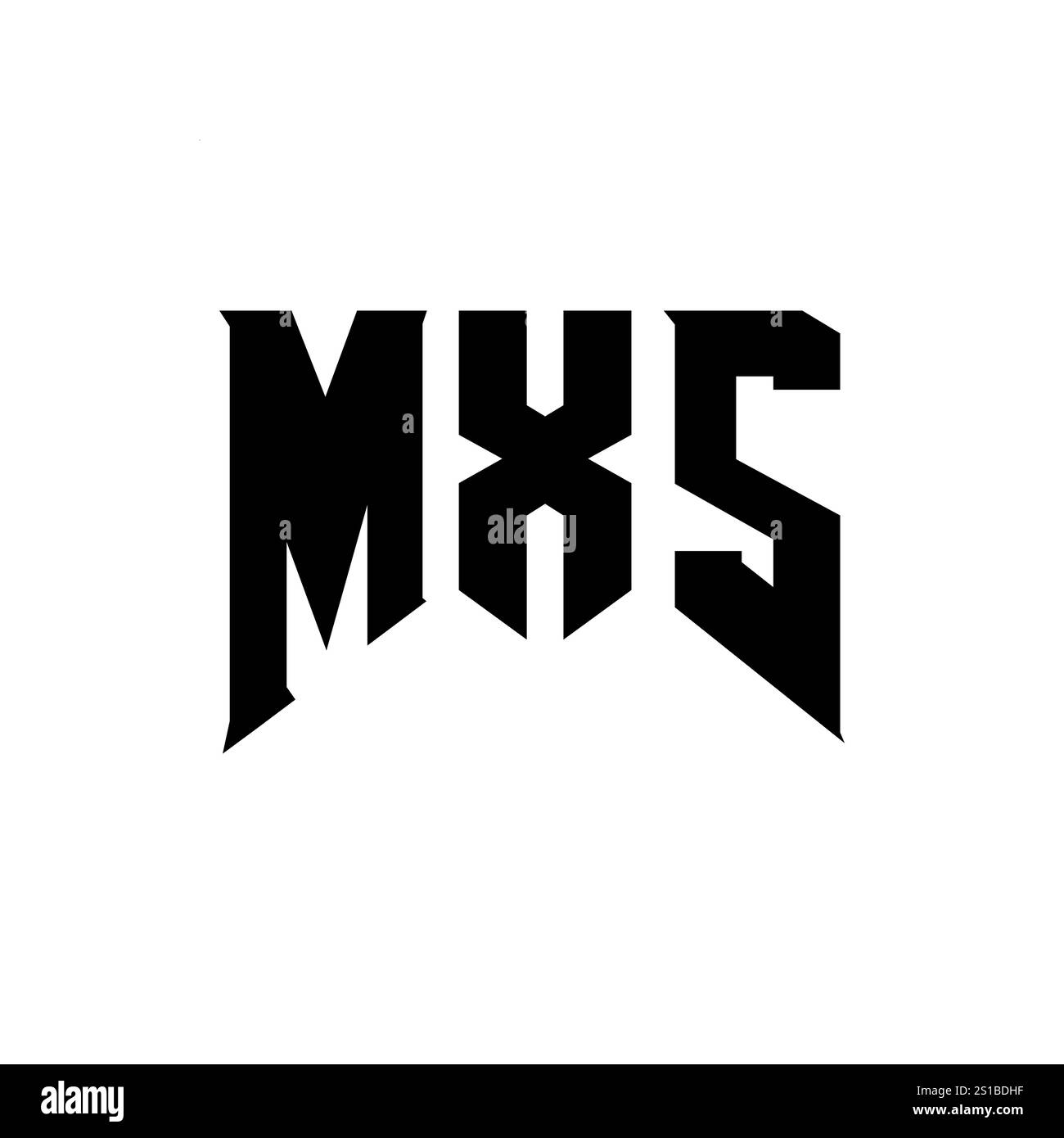 Mxs logo design Black and White Stock Photos & Images - Alamy