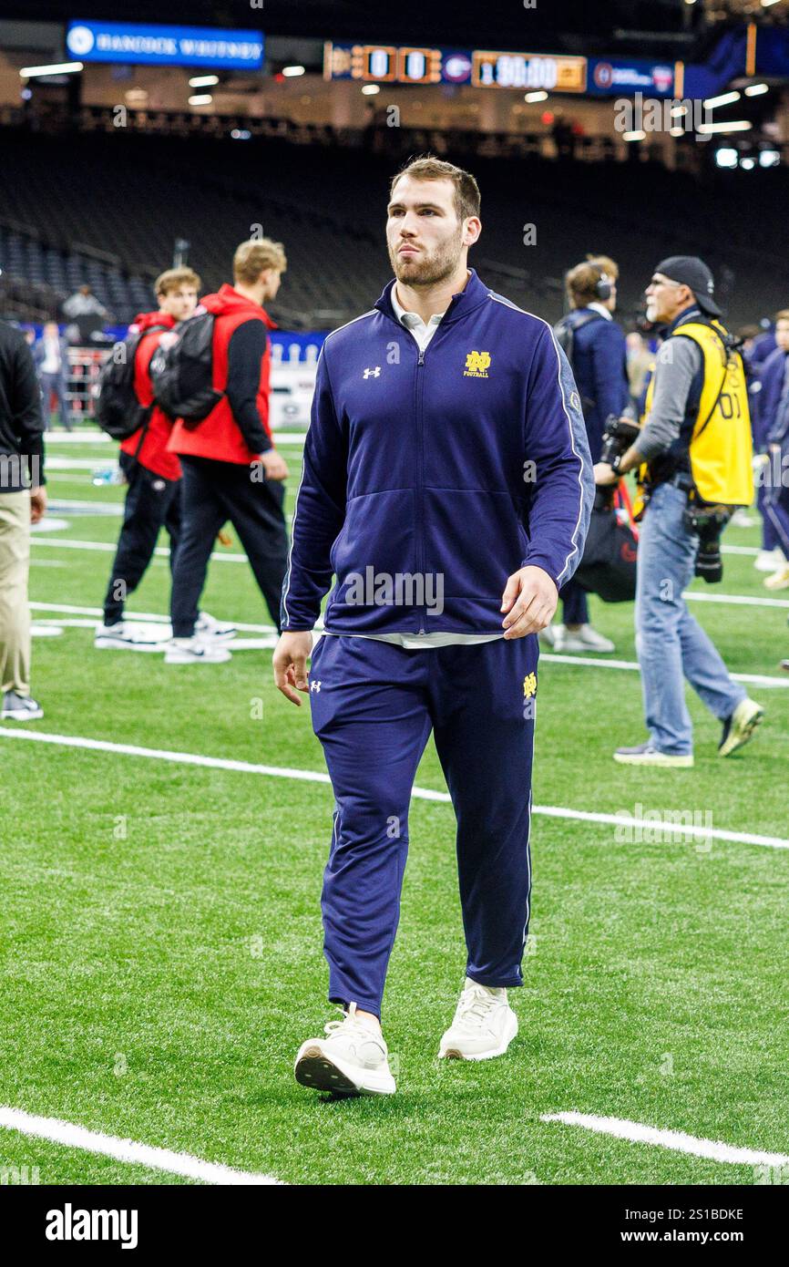 New Orleans, Louisiana, USA. 02nd Jan, 2025. Notre Dame linebacker Jack ...