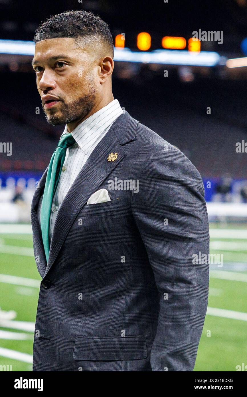 January 02, 2025: Notre Dame head coach Marcus Freeman prior to NCAA ...