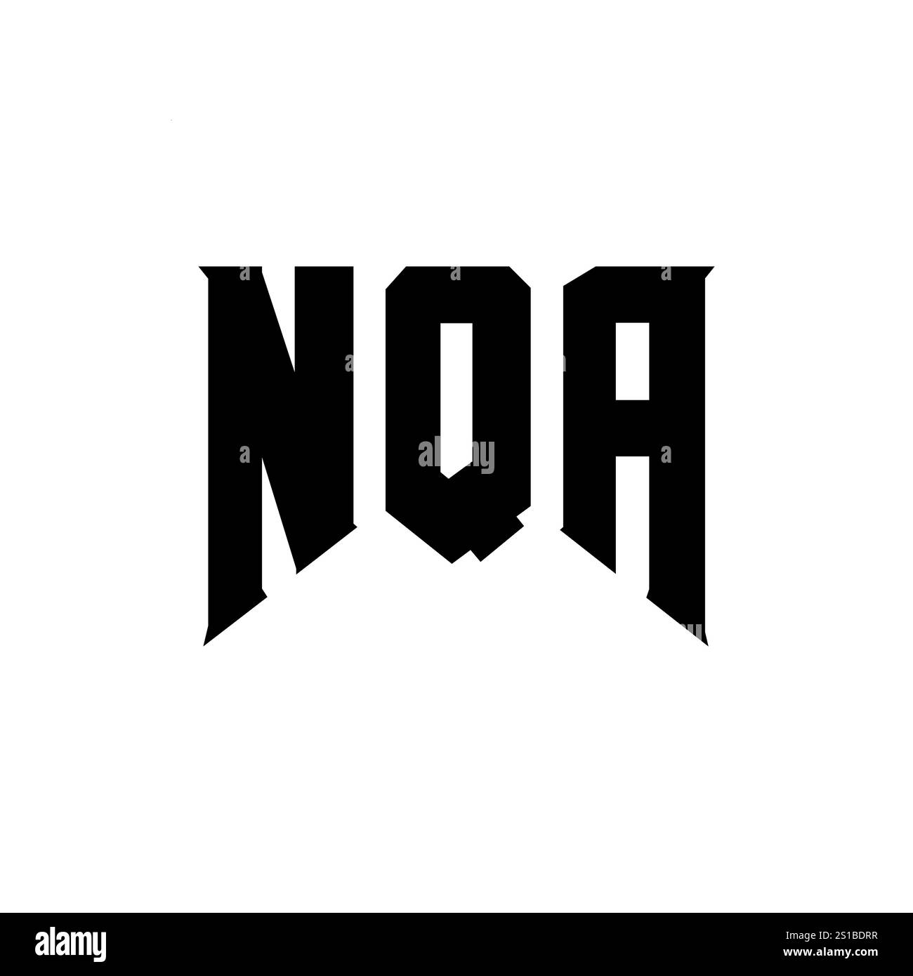 NQA letter logo design for technology company. NQA logo design black and white color combination ...