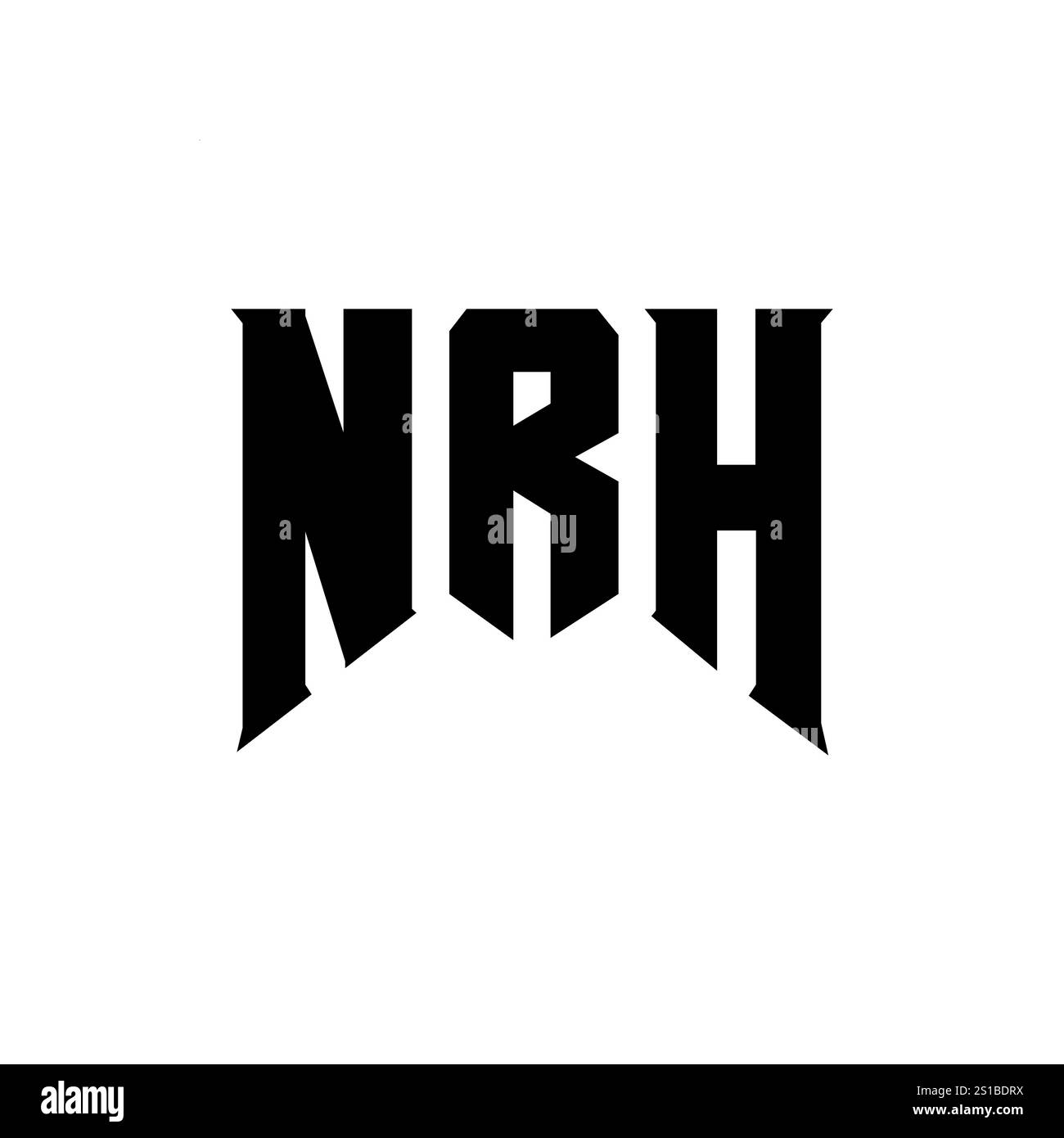 NRH letter logo design for technology company. NRH logo design black ...