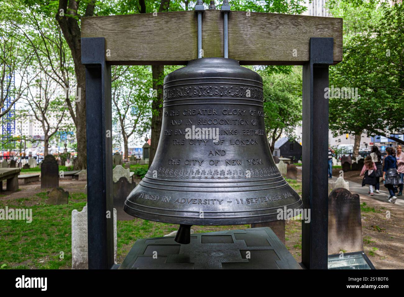 Bell of Hope in the Cemetery of St. Paul's Chapel, Manhattan, New York ...