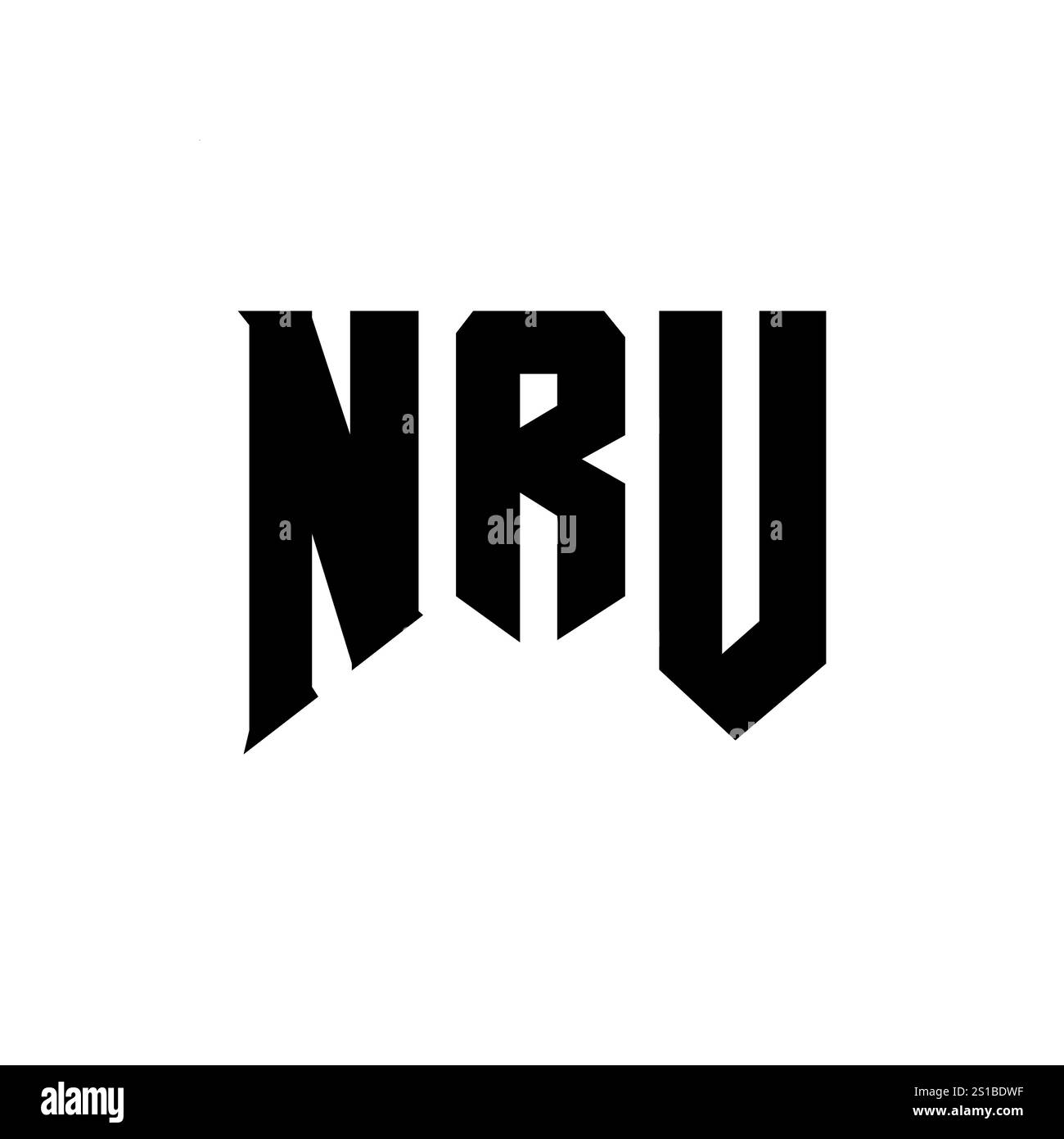 NRU letter logo design for technology company. NRU logo design black ...