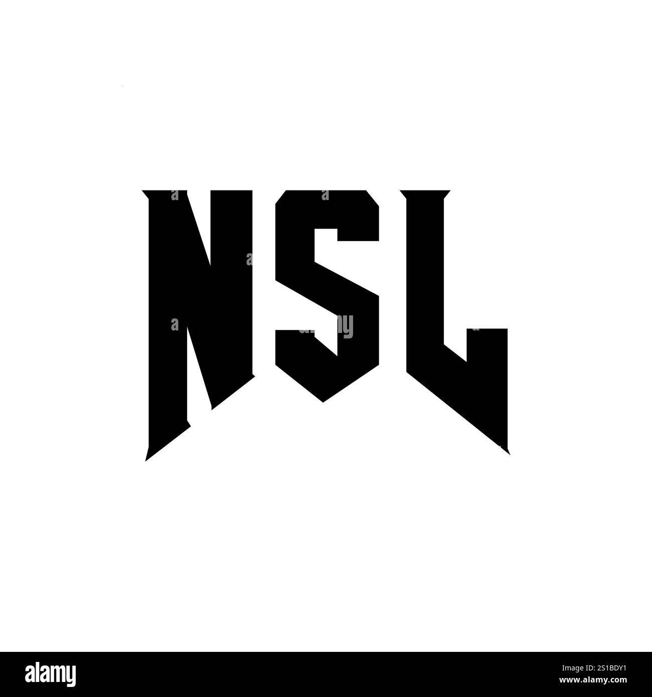 NSL letter logo design for technology company. NSL logo design black ...