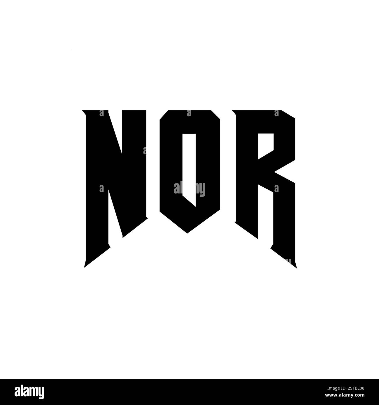 NOR letter logo design for technology company. NOR logo design black ...
