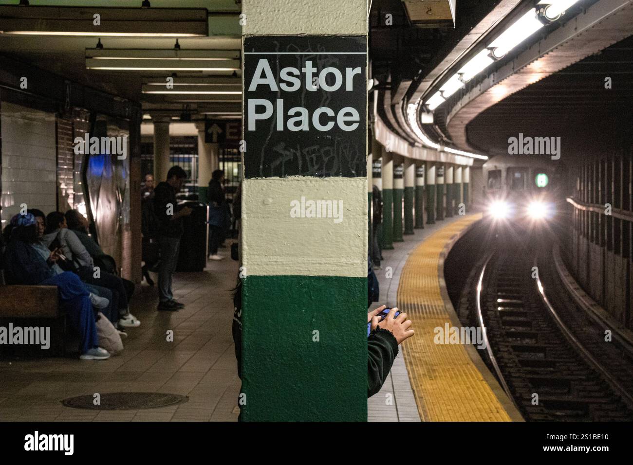Astor Place subway station, East Village, Manhattan, New York City ...