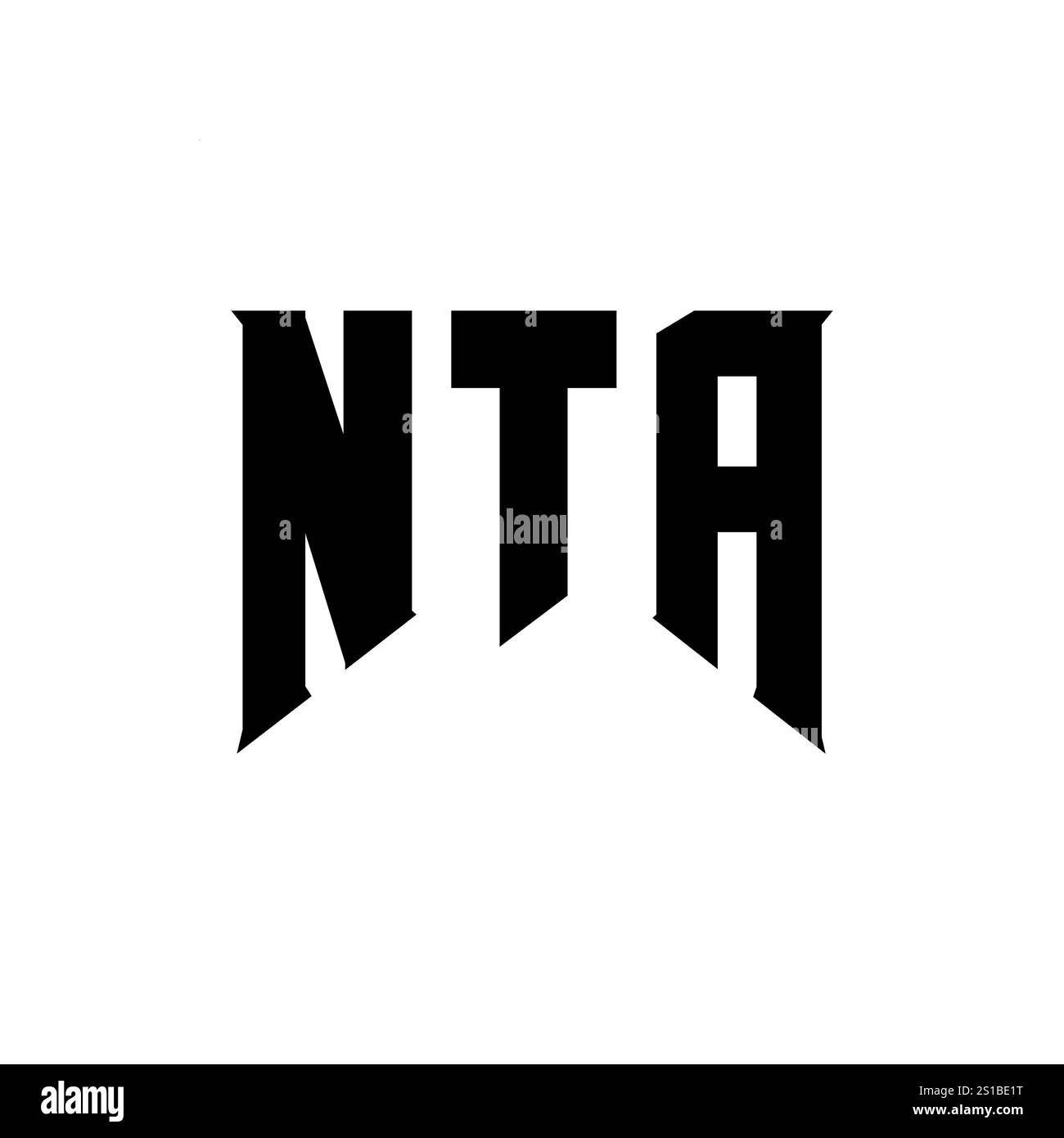 NTA letter logo design for technology company. NTA logo design black ...