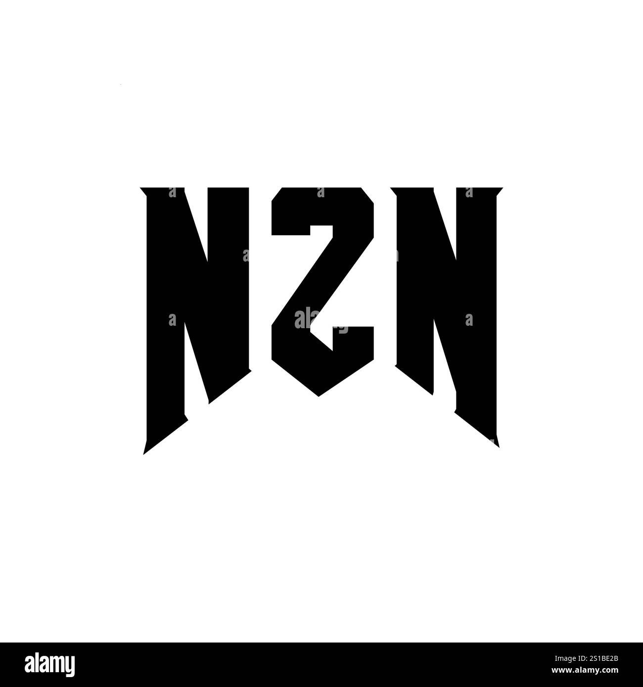 NZN letter logo design for technology company. NZN logo design black and white color combination ...
